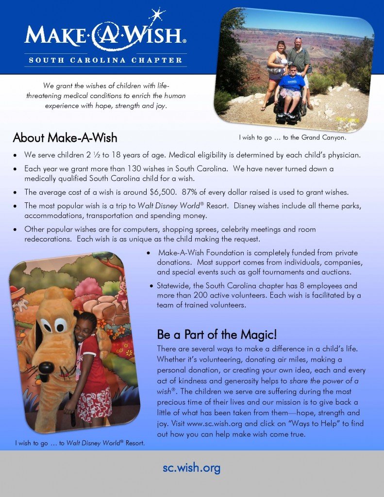 Make a Wish Informational Flyer, South Carolina - Boat Lovers Direct